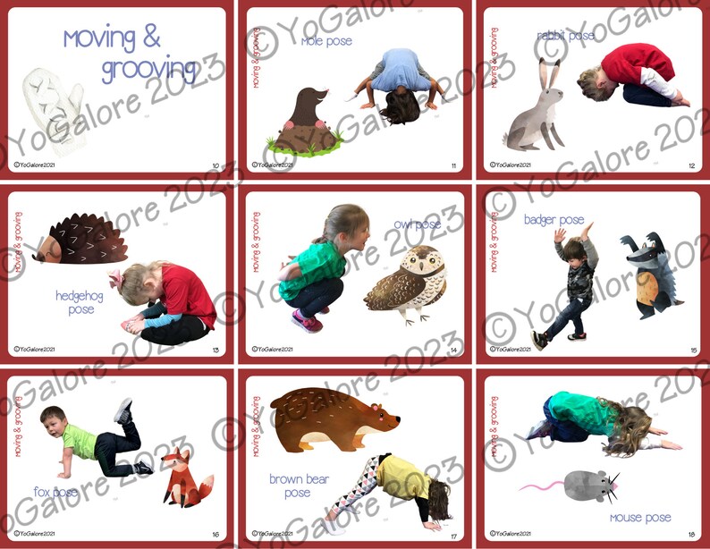 The Mitten Yoga & Movement Pose Cards With Activity - Etsy
