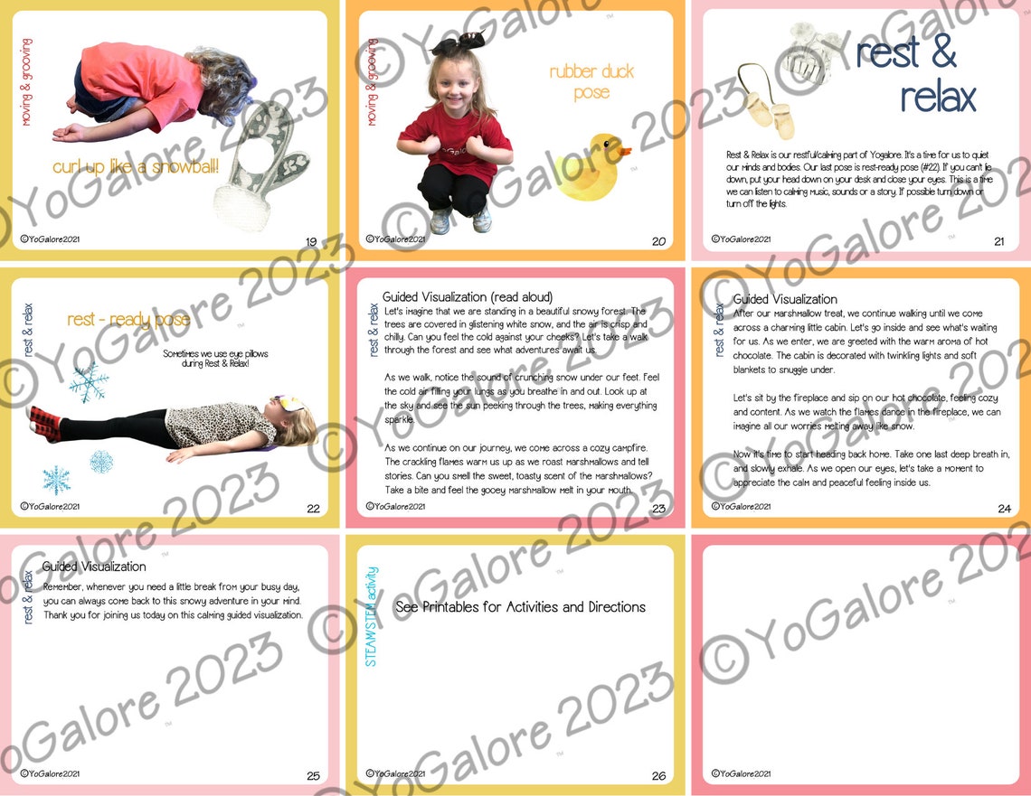 The Snowy Day Yoga & Movement Pose Cards With Printable Activities - Etsy