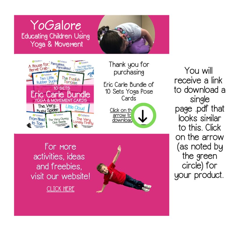 Eric Carle Inspired Yoga & Movement Cards: Preschool Activities With ...
