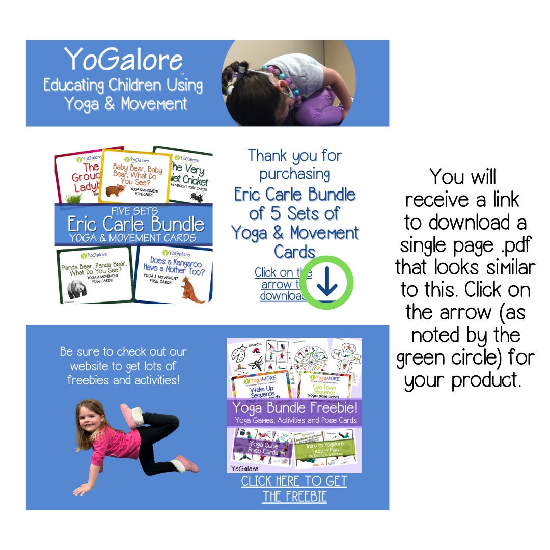 Eric Carle Bundle 5 Sets Yoga & Movement Pose Cards: Movement ...