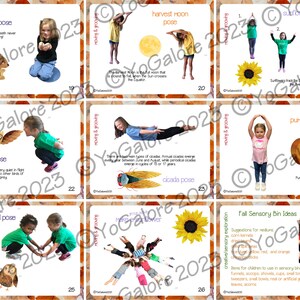 Fall Theme Activities -- Yoga & Movement Pose Cards -- Movement ...