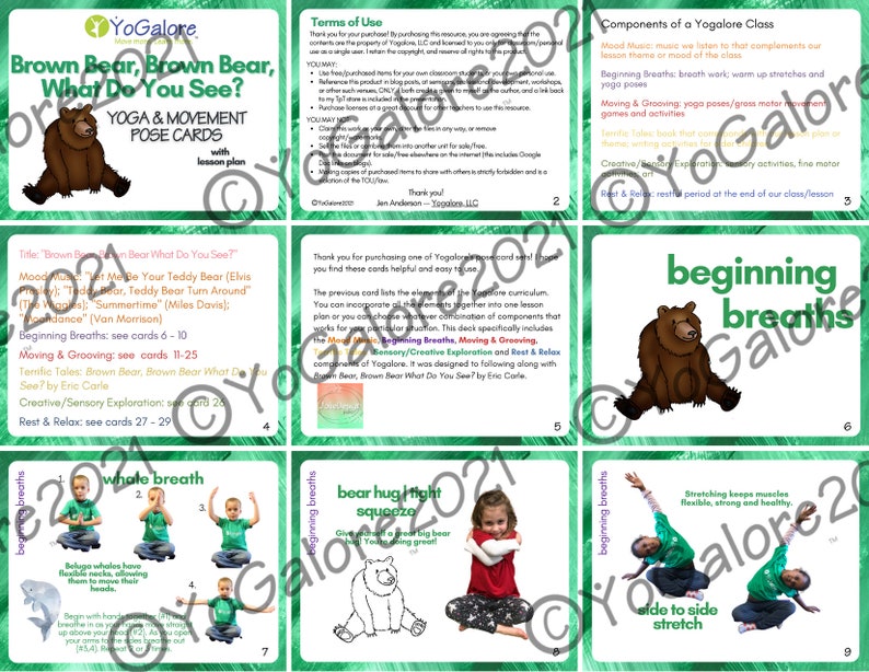 Brown Bear Brown Bear What Do You See Yoga & Movement Pose - Etsy