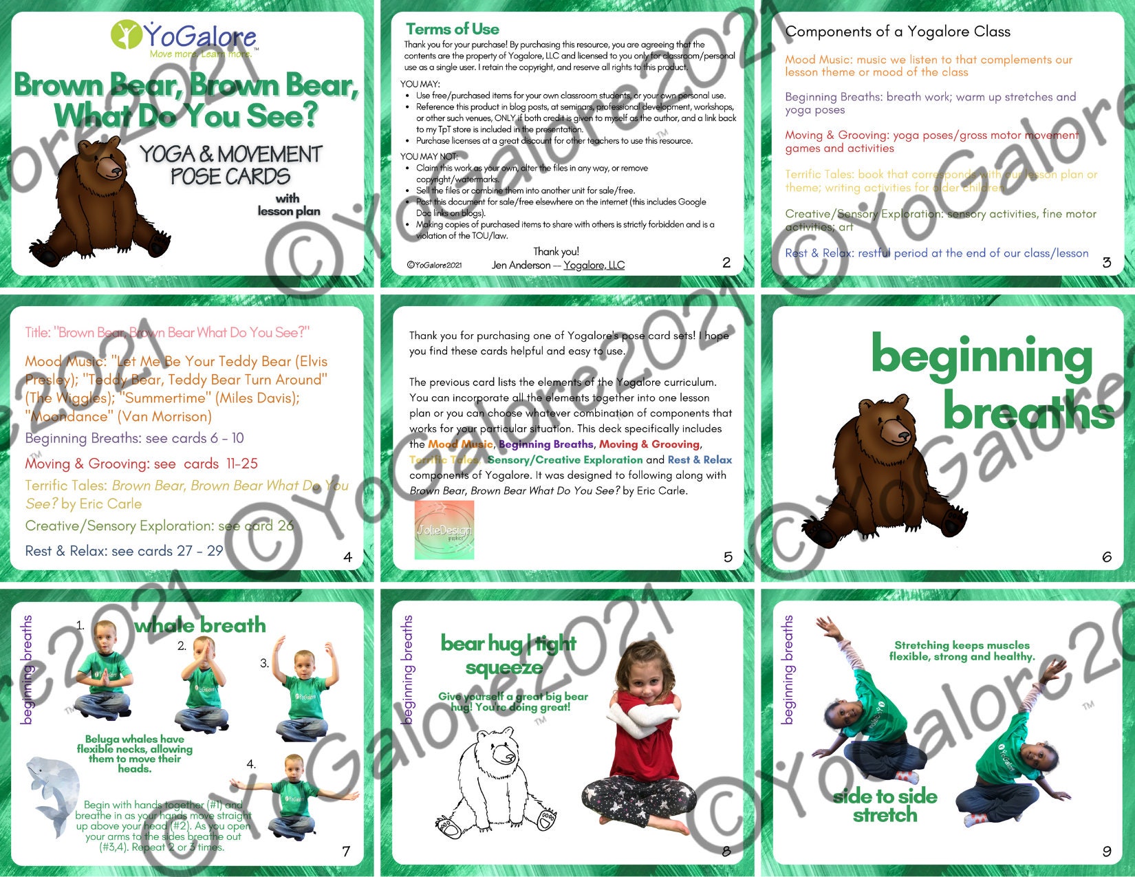 Brown Bear Brown Bear What Do You See Yoga & Movement Pose - Etsy Canada