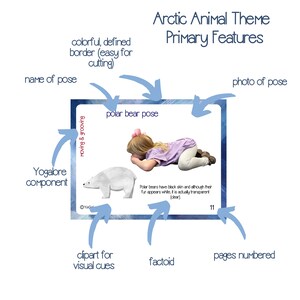 Arctic Animal Yoga Pose Cards for Kids | Mindful Movement Game, Brain ...
