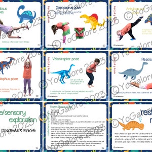 Dinosaur Yoga Lesson Plan: Dinosaur Theme Yoga & Movement Pose Cards - Etsy