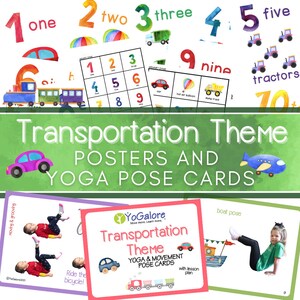 Transportation Preschool Activities: Yoga & Movement Pose Cards and ...