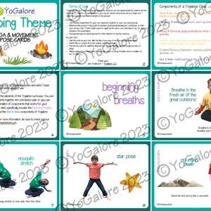 Camping Theme Yoga & Movement Pose Cards With Memory Game - Etsy
