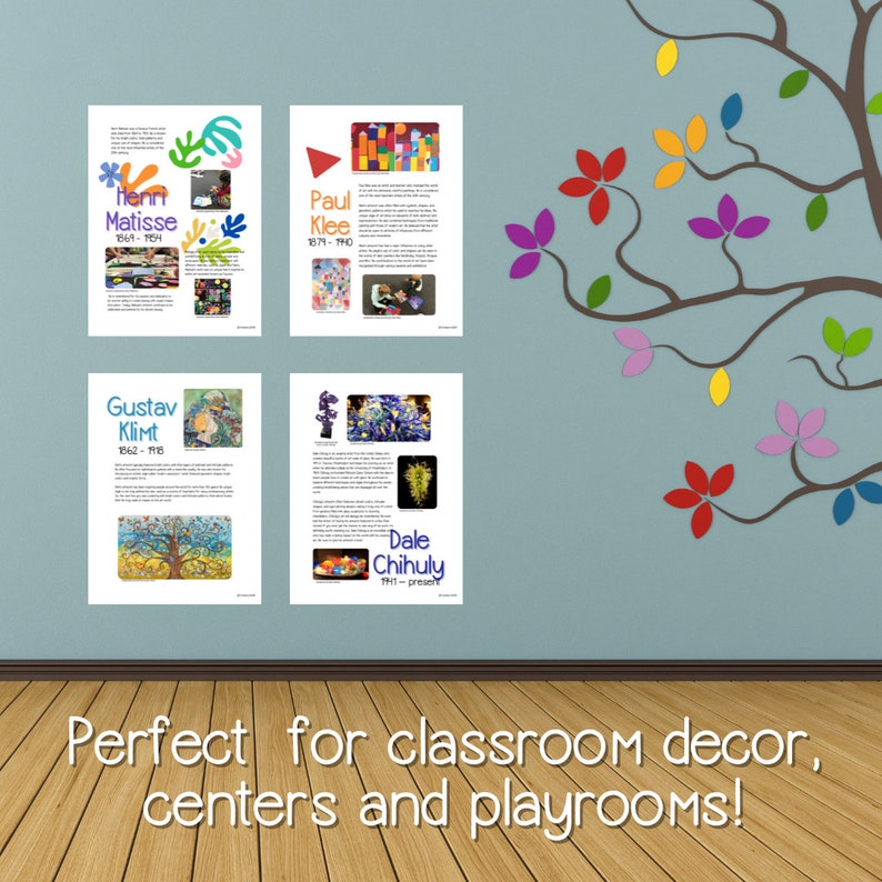 Artist Posters for Preschoolers and Kindergarten - Etsy