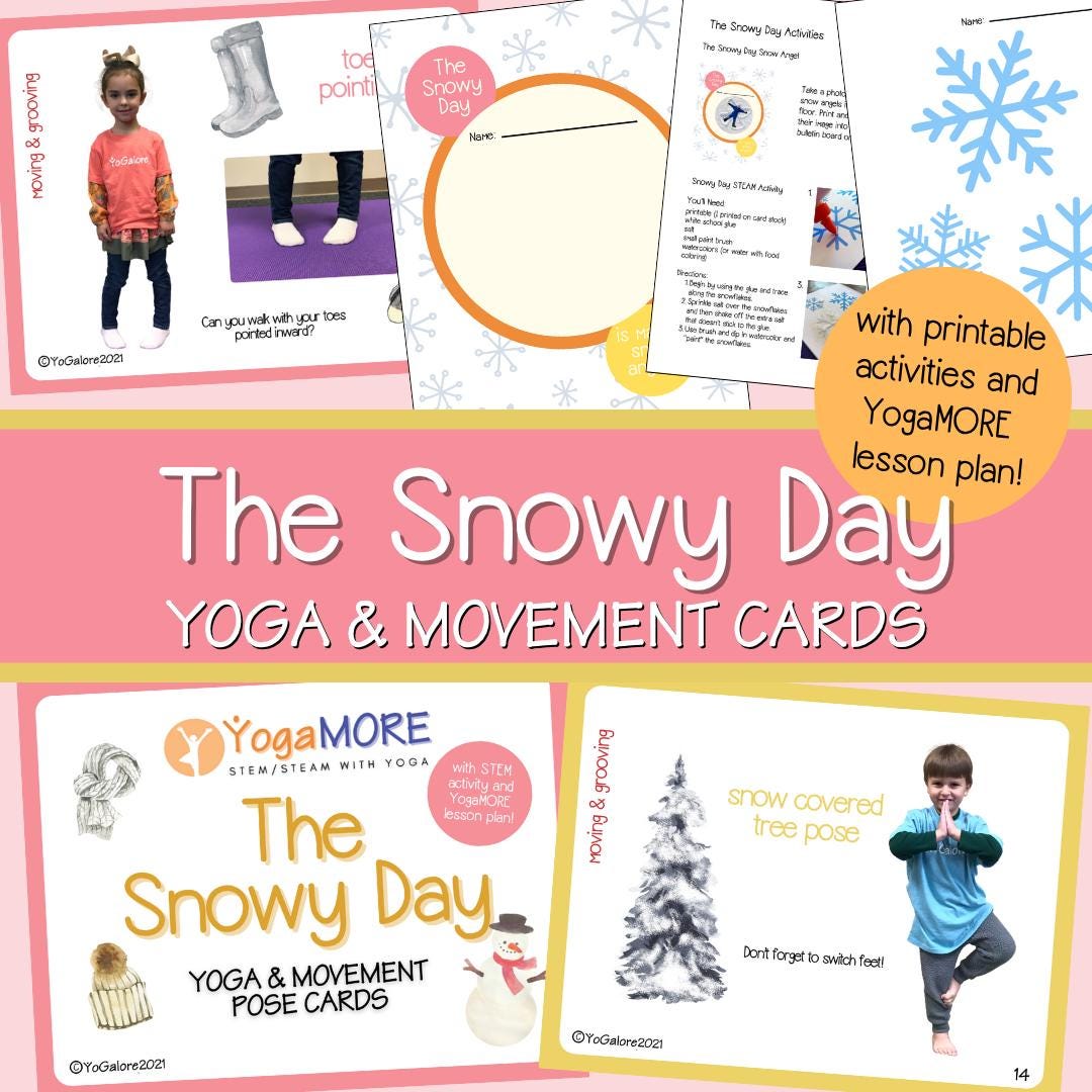 The Snowy Day Yoga & Movement Pose Cards With Printable Activities - Etsy