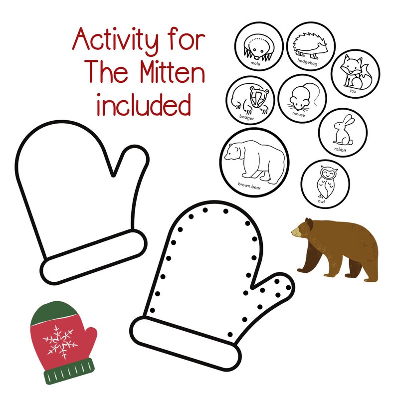 The Mitten Yoga & Movement Pose Cards With Activity - Etsy