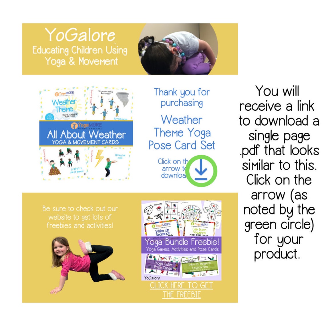 Preschool Weather Themed Movement Based Yoga Activity Bundle With ...