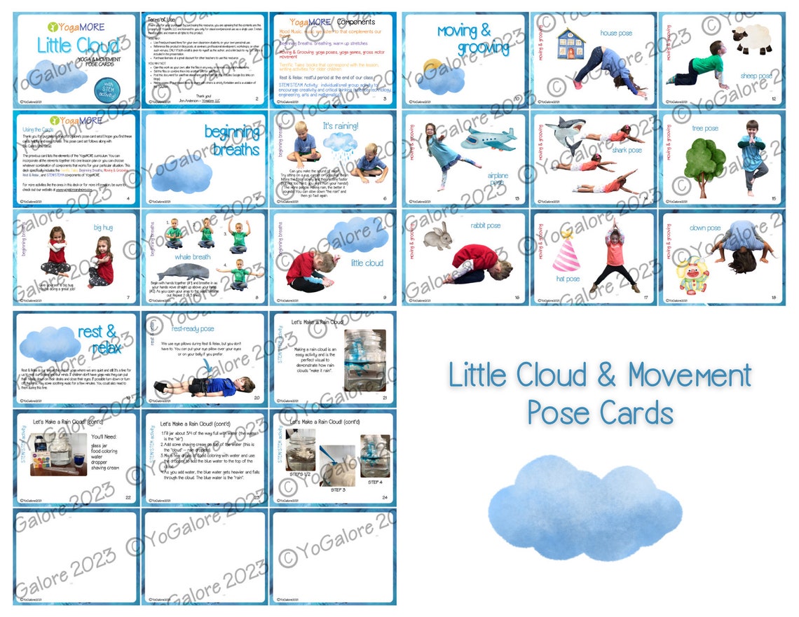 Preschool-friendly Yoga & Movement Cards Bundle Eric Carle - Etsy