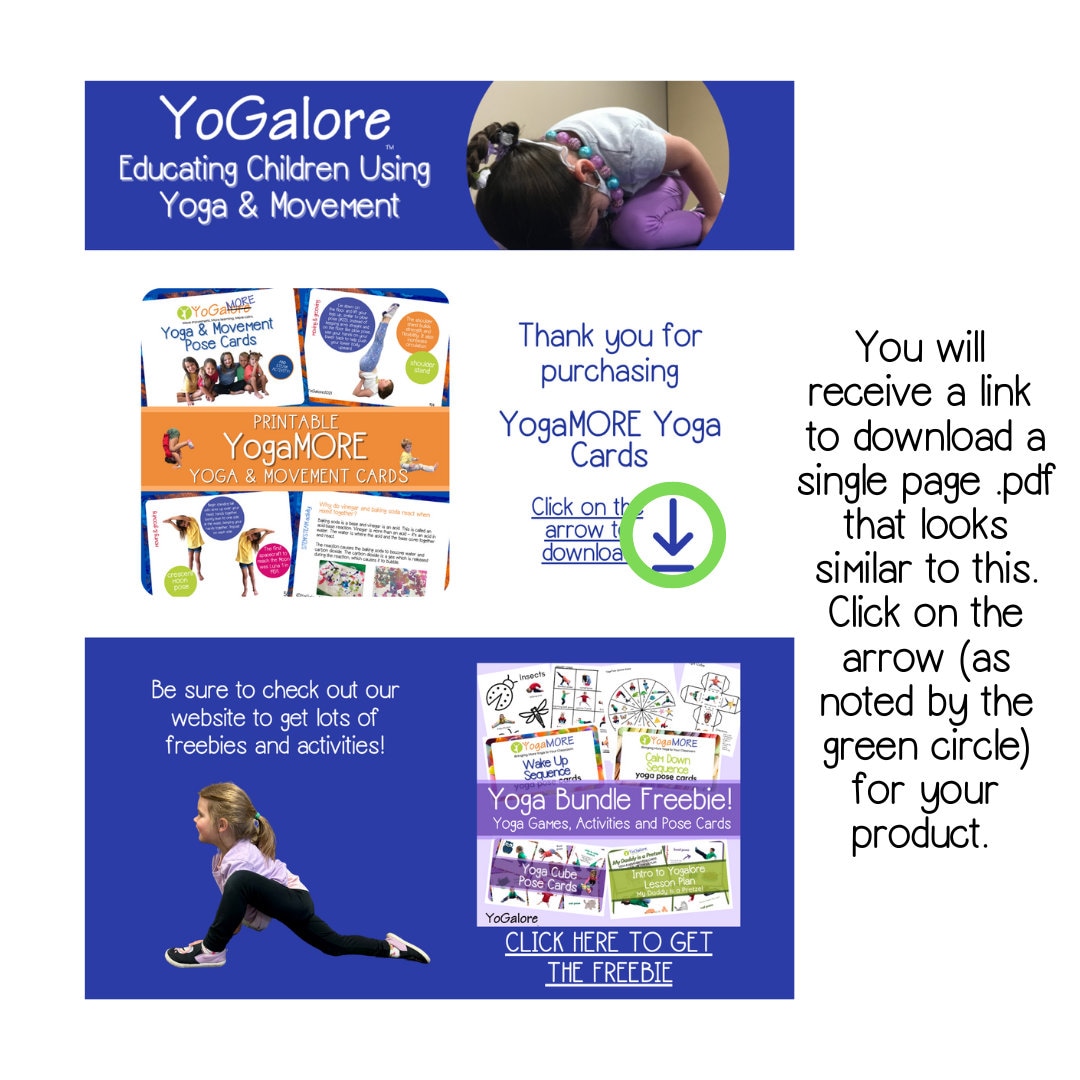Yoga & Movement Cards With STEAM Activity for Preschool and ...