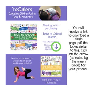 Back to School Yoga, Movement, and Activity Bundle for Early Learning ...