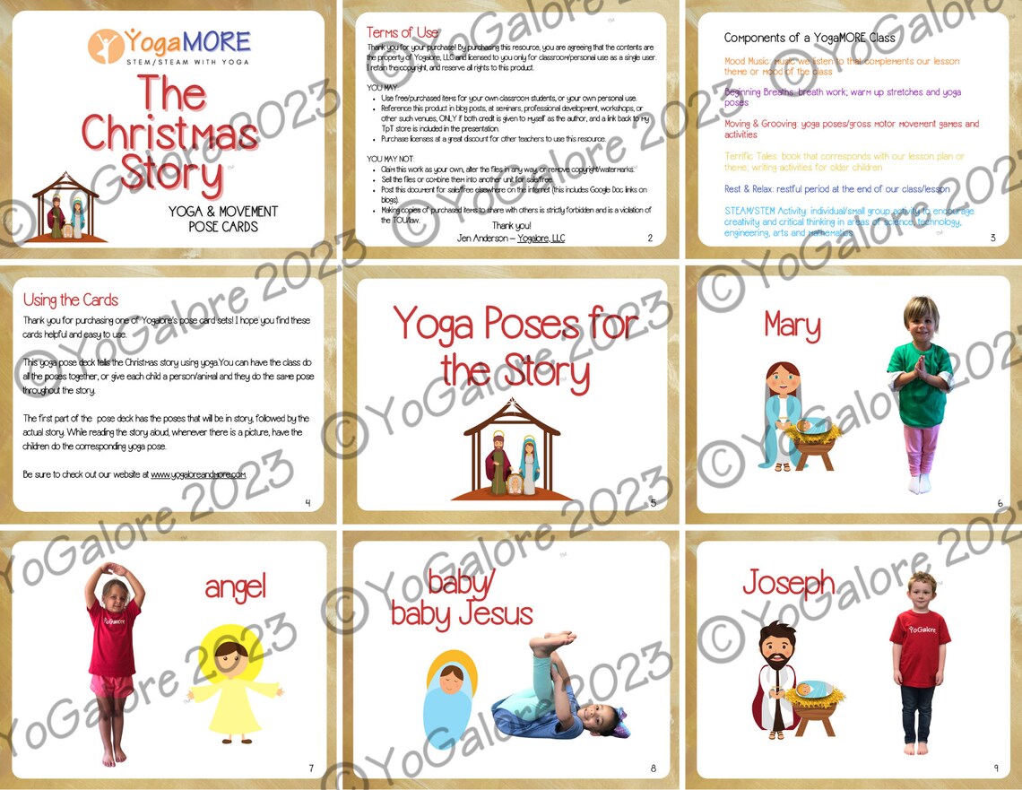 The Christmas Story Yoga & Movement Pose Cards - Etsy