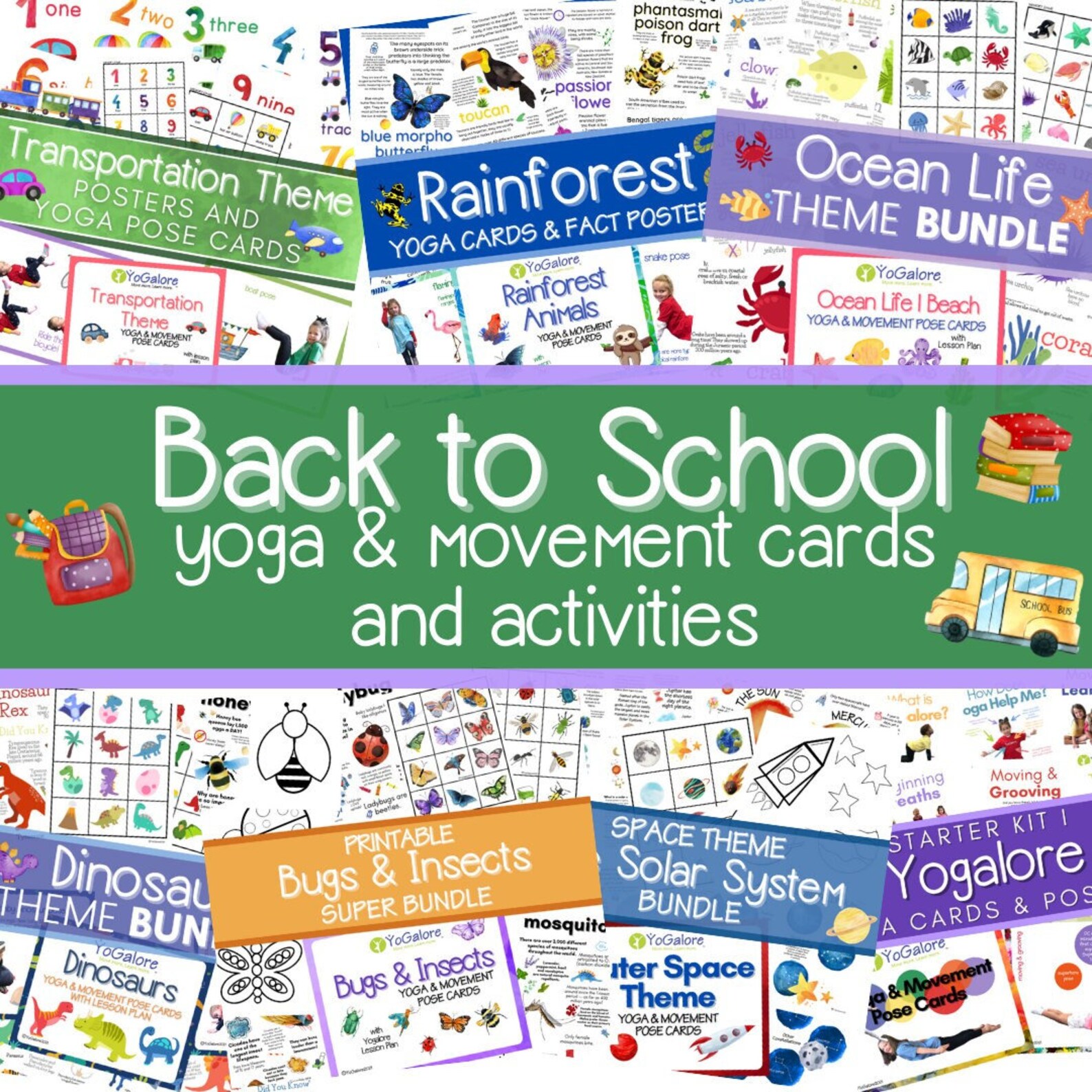 Back to School Yoga Movement and Activity Bundle for Early - Etsy