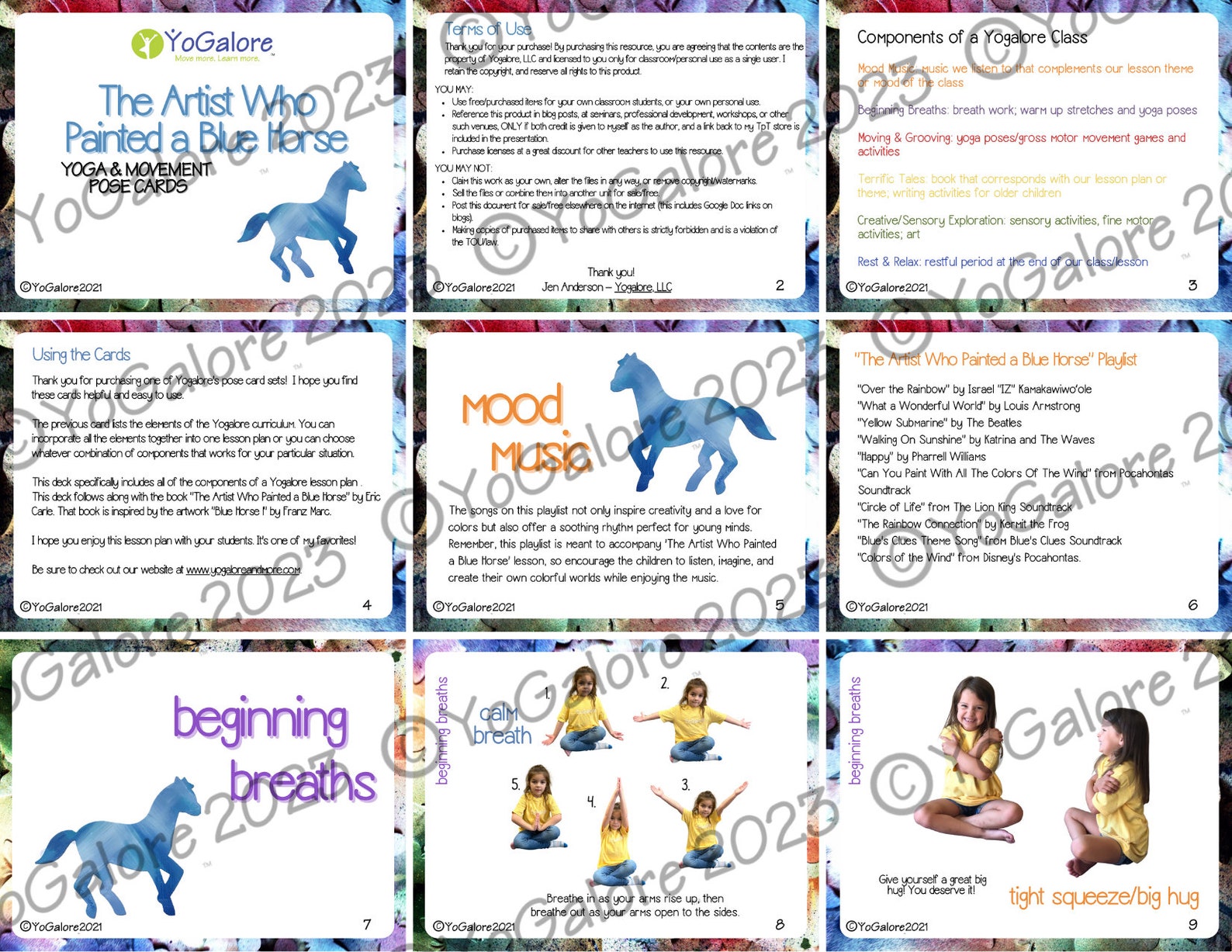 The Artist Who Painted a Blue Horse Art Lesson Plan With Yoga ...