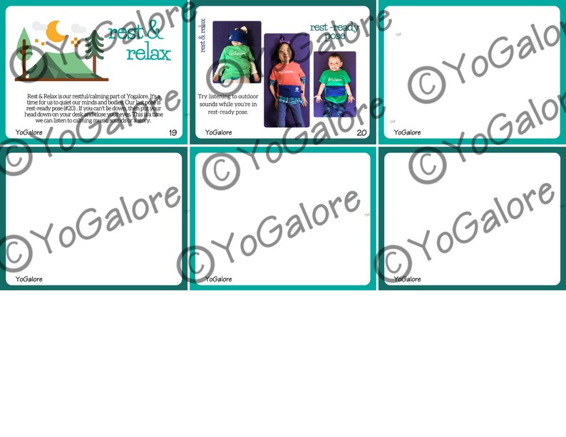 Camping Theme Yoga & Movement Pose Cards | Etsy