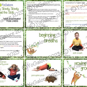 Slowly, Slowly, Slowly Said the Sloth Yoga & Movement Pose Card Set - Etsy