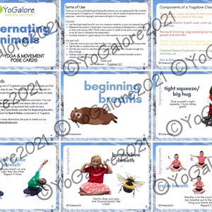 Hibernating Animals Yoga & Movement Pose Cards - Etsy
