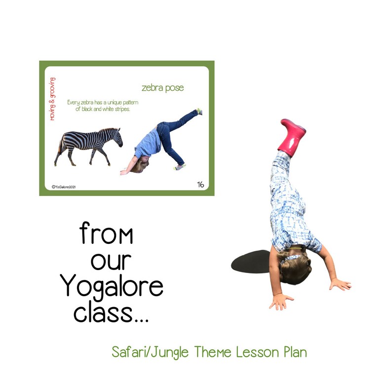 Safari Theme/jungle Theme Yoga Pose Cards, Fact Posters and Memory Game ...