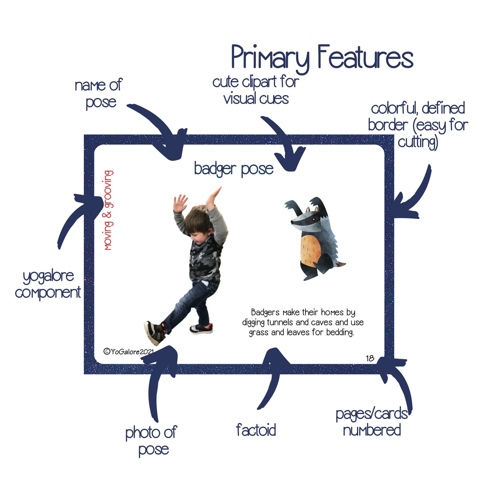Themed Yoga Pose Cards for Preschoolers - Gross Motor Activities - Set ...