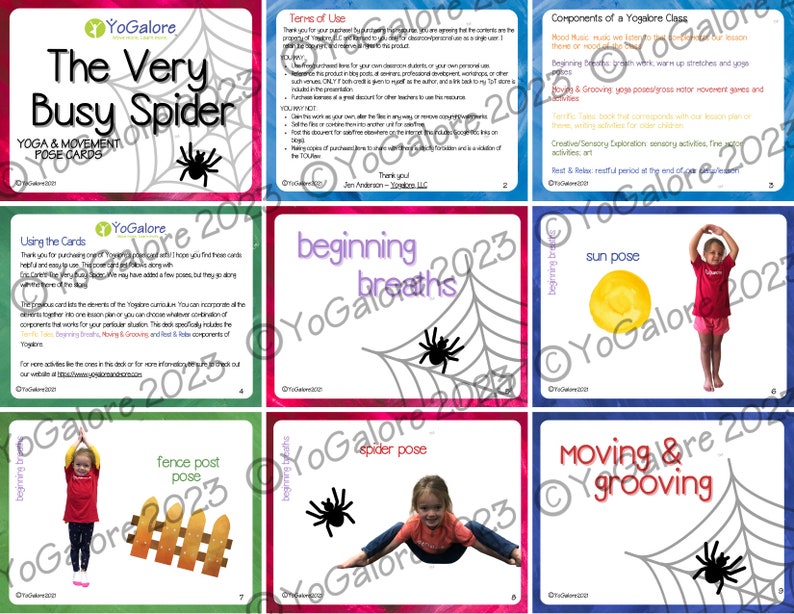 The Very Busy Spider Yoga & Movement Pose Cards - Etsy