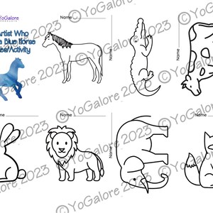 The Artist Who Painted a Blue Horse Art Lesson Plan With Yoga ...