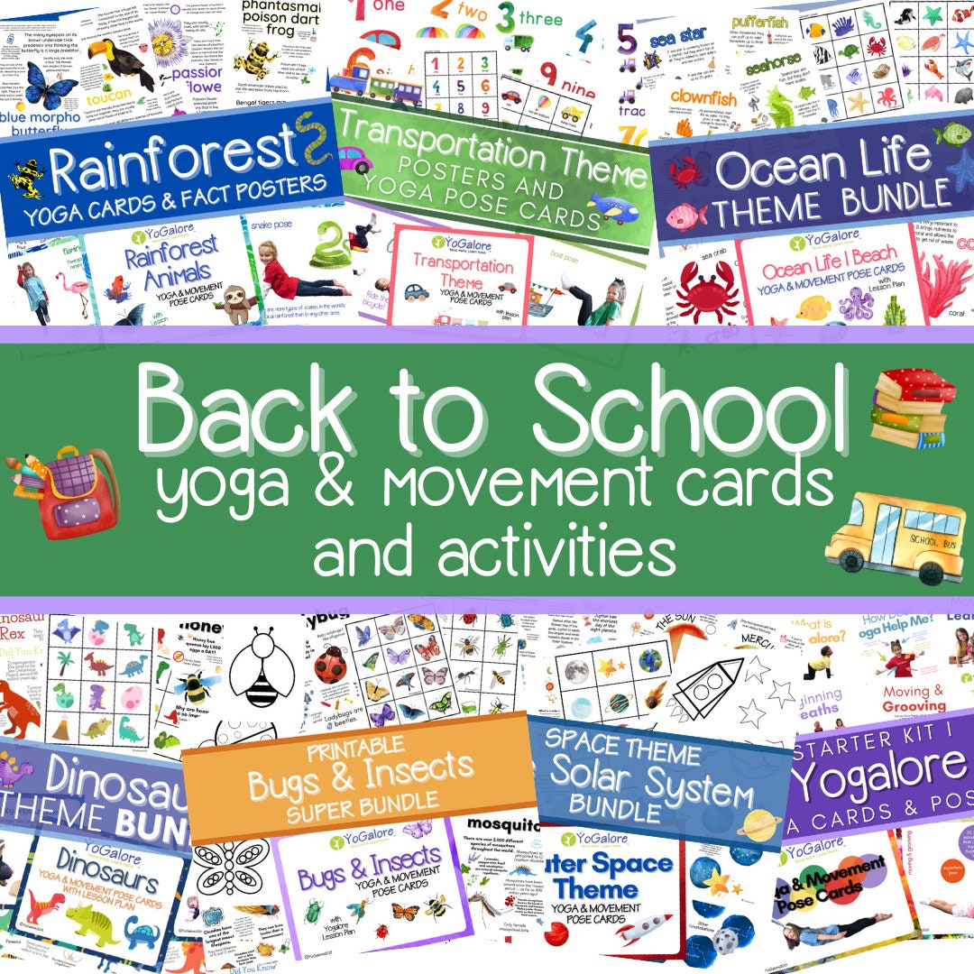 Back to School Yoga, Movement, and Activity Bundle for Early Learning ...