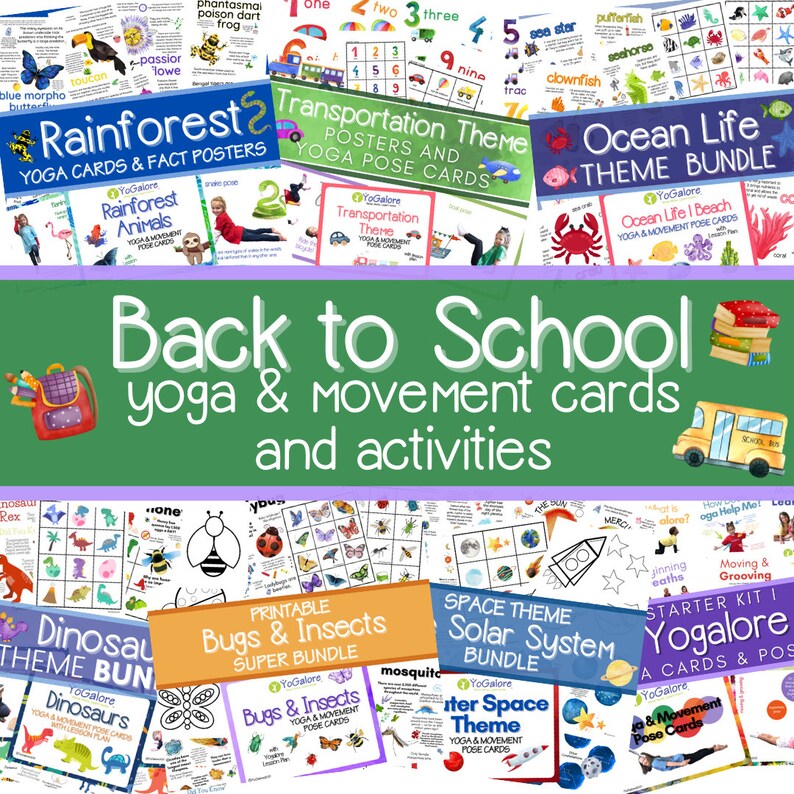 Back to School Yoga, Movement, and Activity Bundle for Early Learning ...