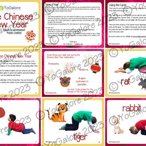 Chinese New Year Activities for Preschool: Yoga & Movement Cards - Etsy
