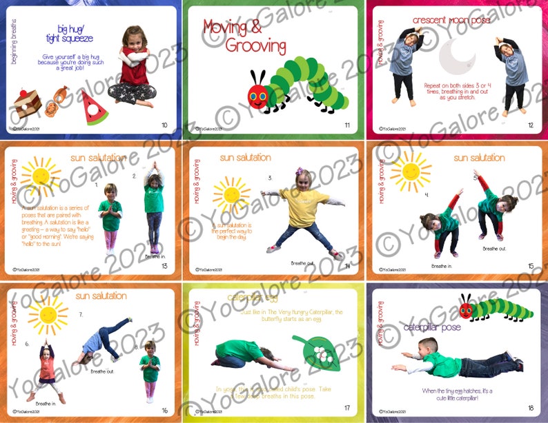 The Very Hungry Caterpillar Yoga & Movement Pose Cards - Etsy