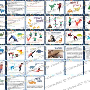 Dinosaur Theme Bundle: Dinosaur Yoga, Memory and Spinner Game With Fun ...