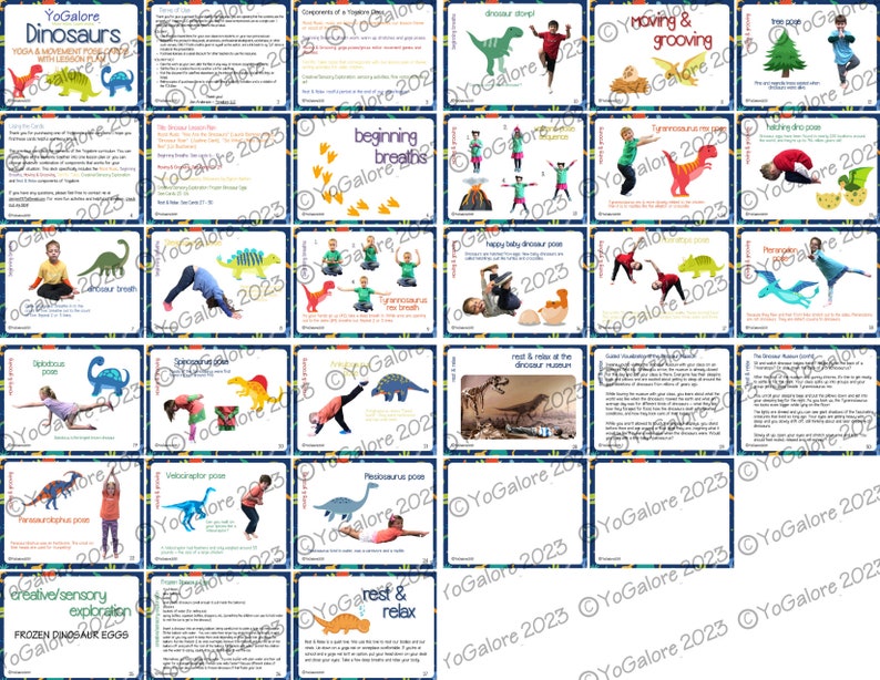Dinosaur Theme Bundle: Dinosaur Yoga, Memory and Spinner Game With Fun ...
