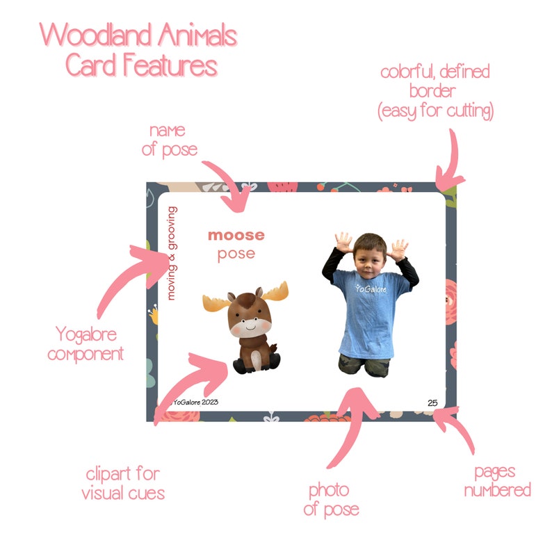 Woodland Animal | Forest Animal Theme Yoga & Movement Cards - Etsy