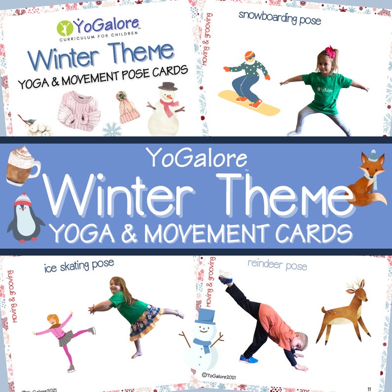 Winter Theme Yoga & Movement Cards - Etsy