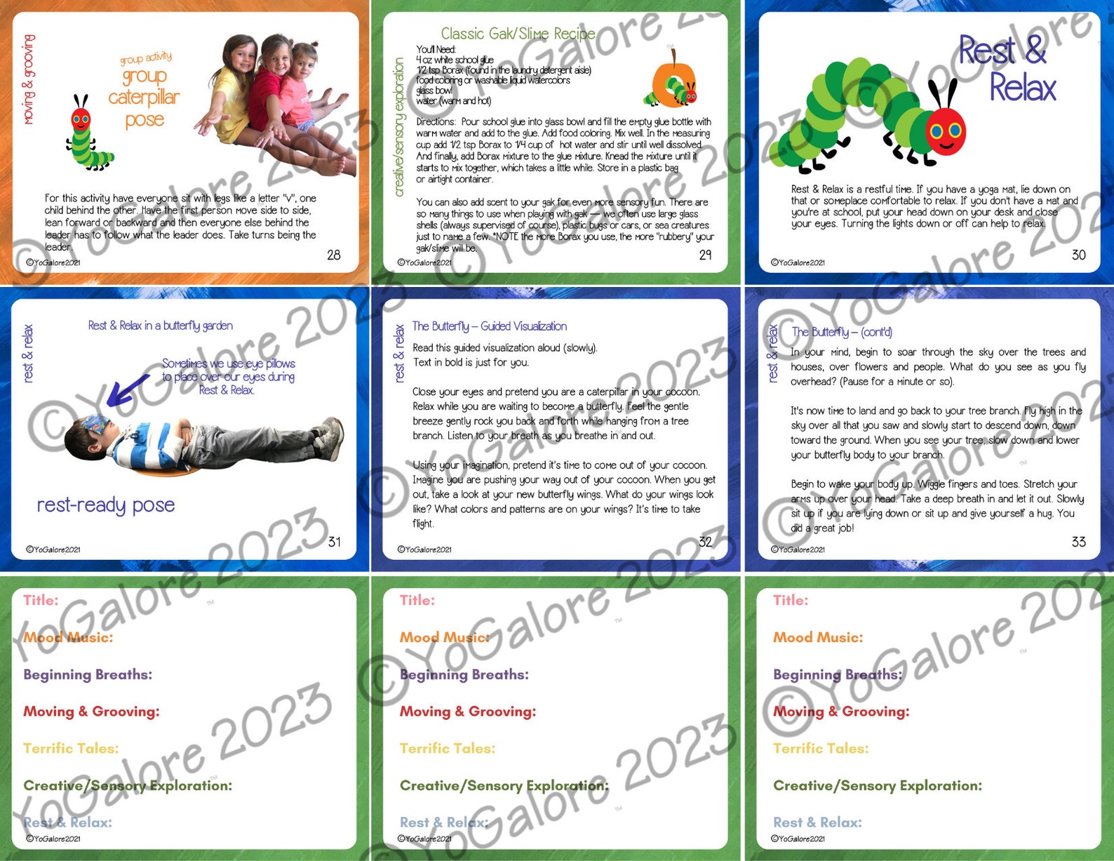 The Very Hungry Caterpillar Yoga & Movement Pose Cards - Etsy