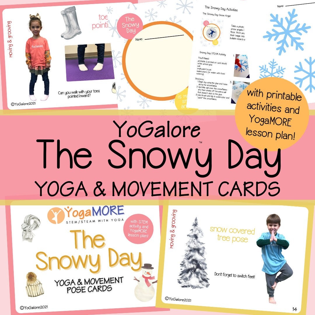 The Snowy Day Yoga & Movement Pose Cards With Printable Activities - Etsy
