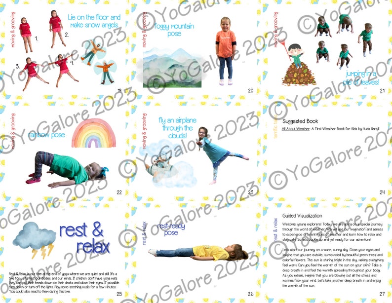 Preschool Weather Themed Movement Based Yoga Activity Bundle With ...