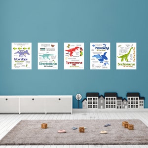 Dinosaur Fact Posters and Cards Printable Science Decor for Kids ...