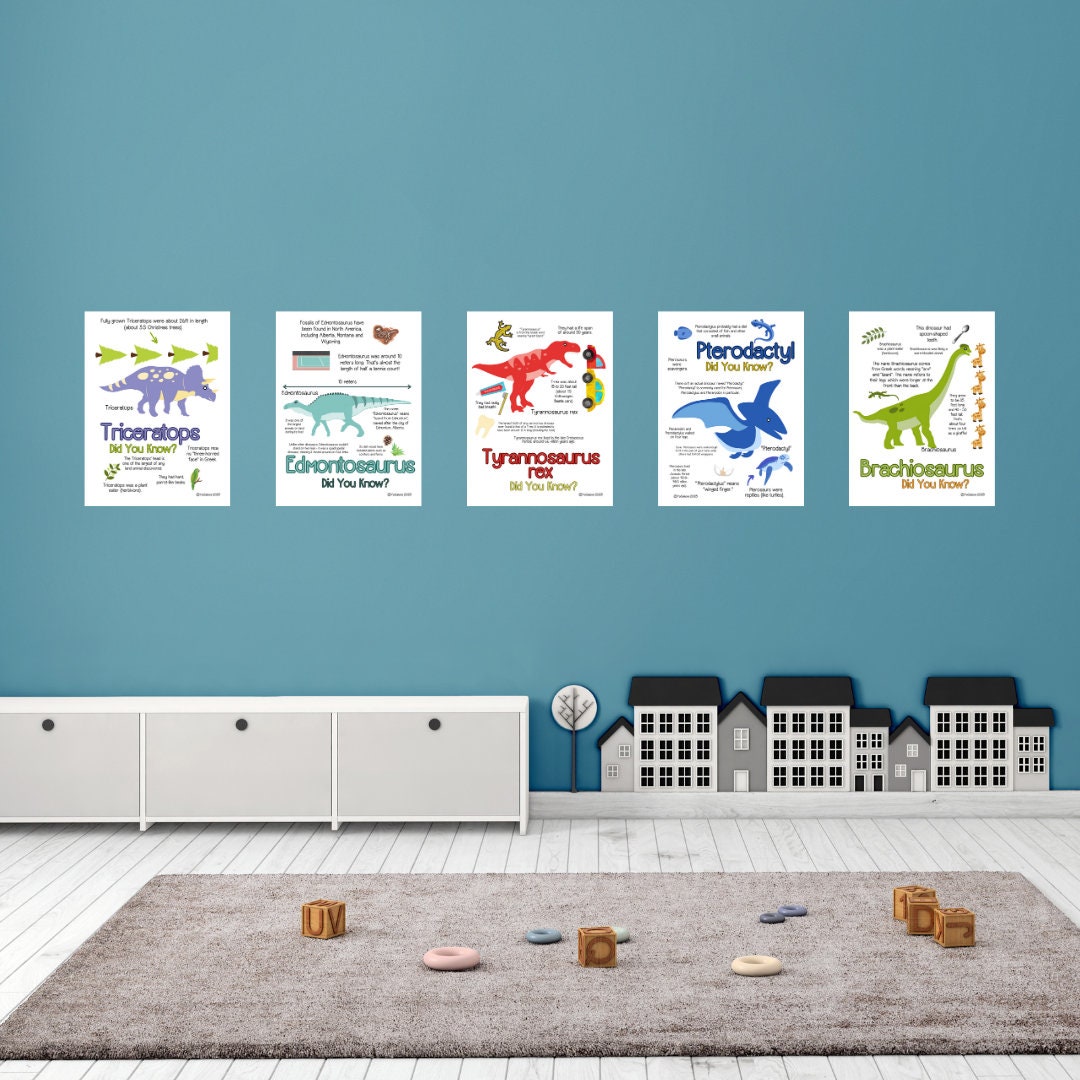 Dinosaur Fact Posters and Cards Printable Science Decor for Kids ...