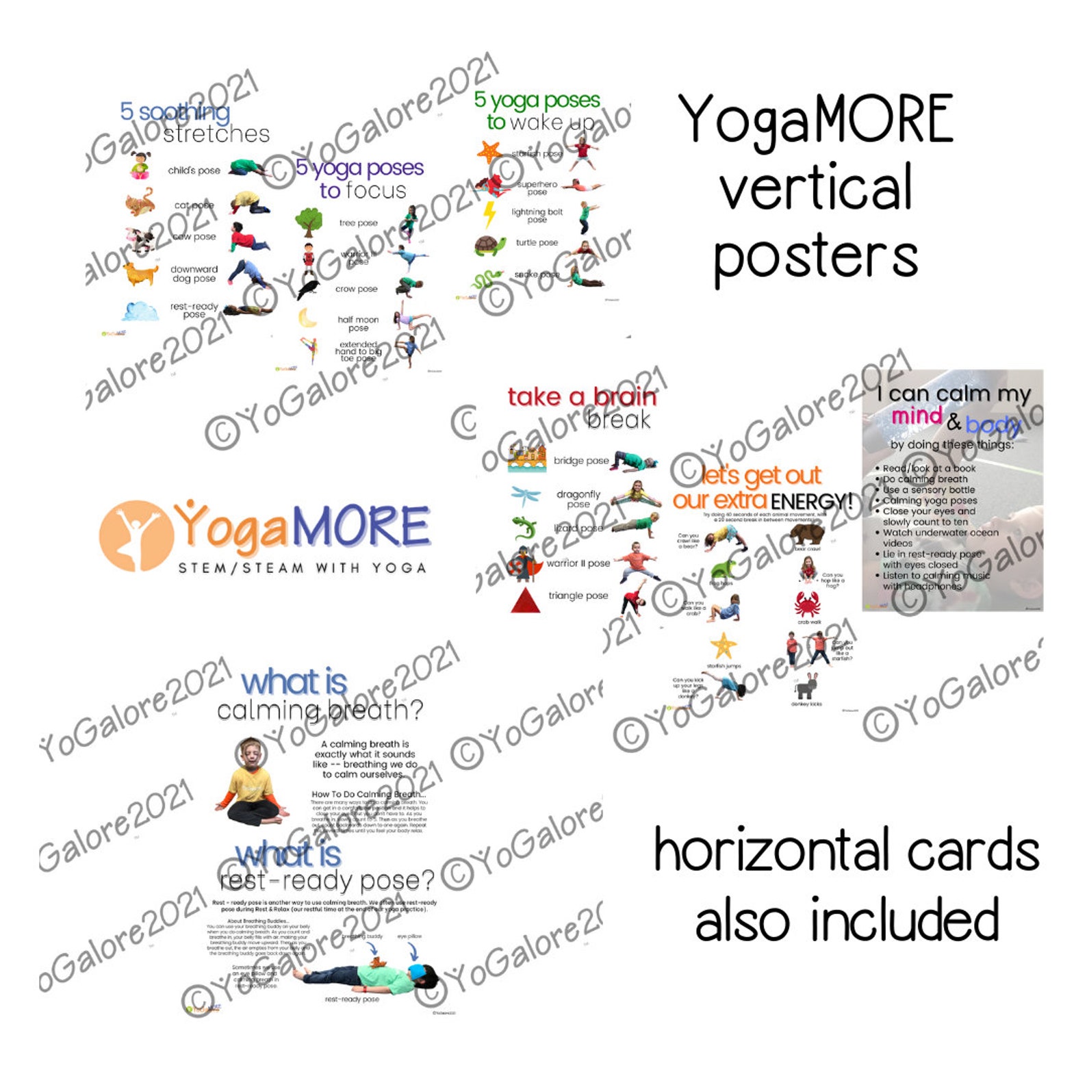 Yoga for Kids: Poses and Yoga Posters for the Classroom Yogamore ...