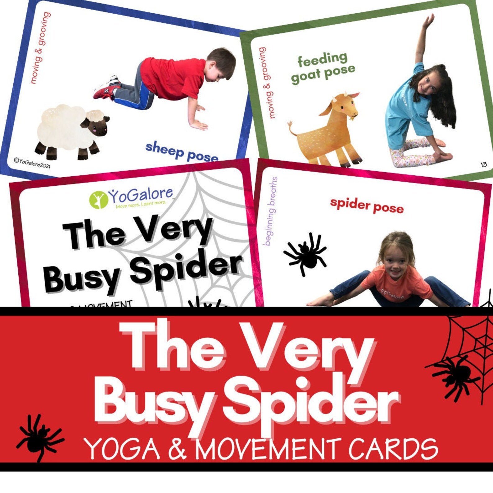 The Very Busy Spider Yoga & Movement Pose Cards - Etsy