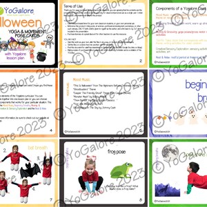 Halloween Theme Yoga & Movement Cards and Yogalore Lesson Plan for ...