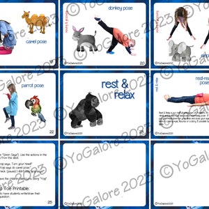 From Head to Toe Yoga & Movement Cards and Activity Sheet - Etsy