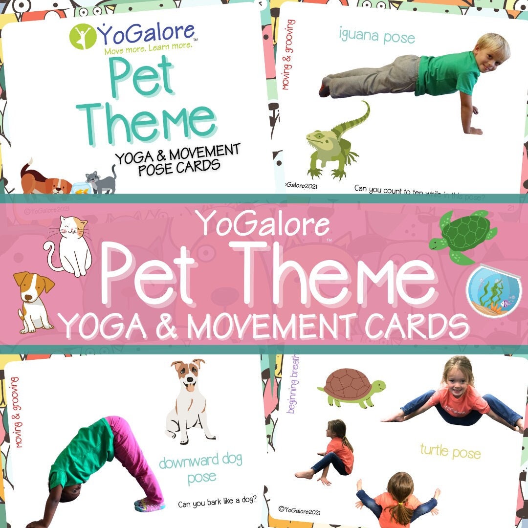 Pet Theme Yoga & Movement Pose Cards - Etsy