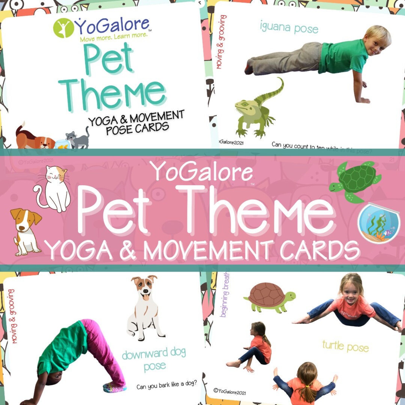 Pet Theme Yoga & Movement Pose Cards - Etsy