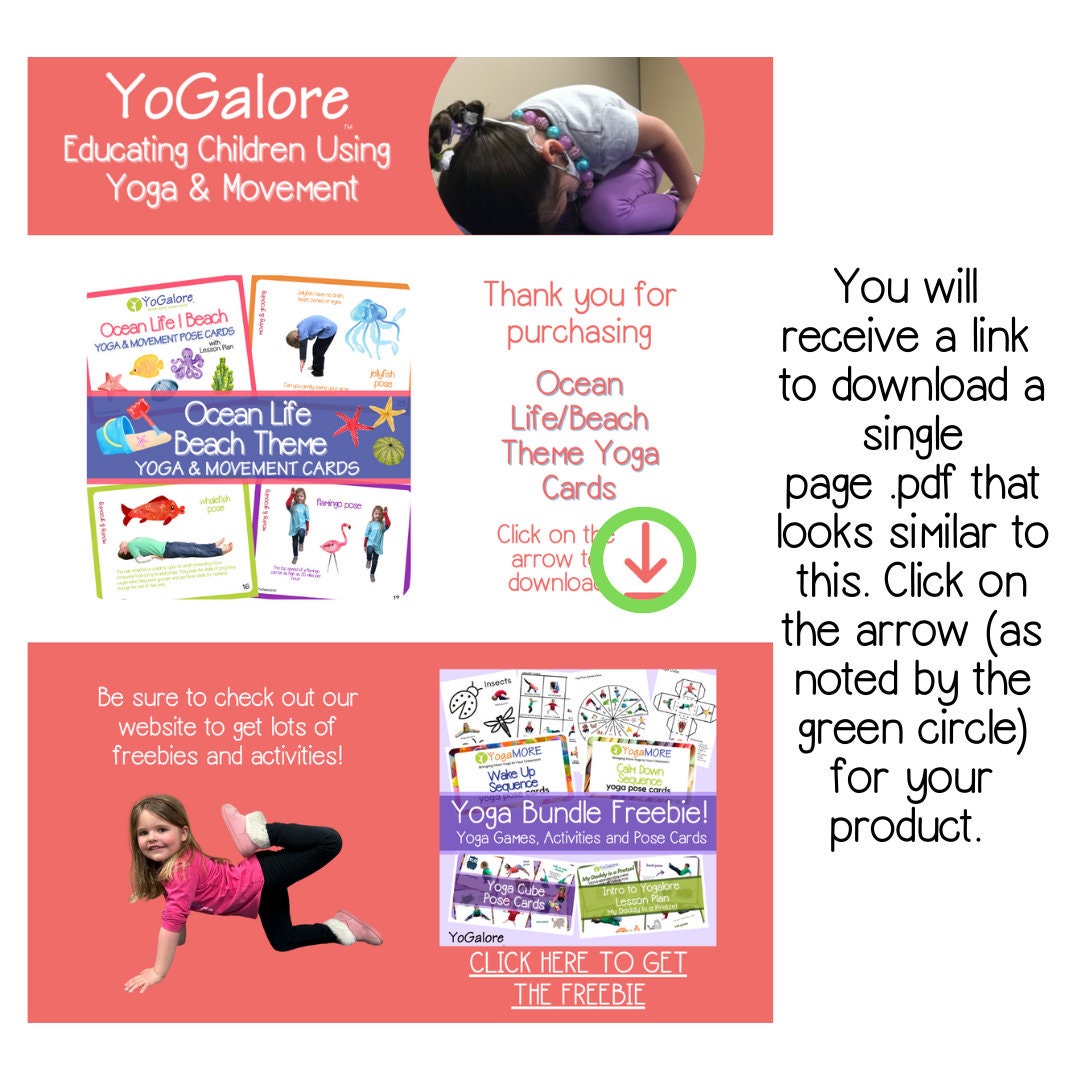 Ocean Animals | Ocean Life Yoga & Movement Pose Cards With Lesson Plan ...