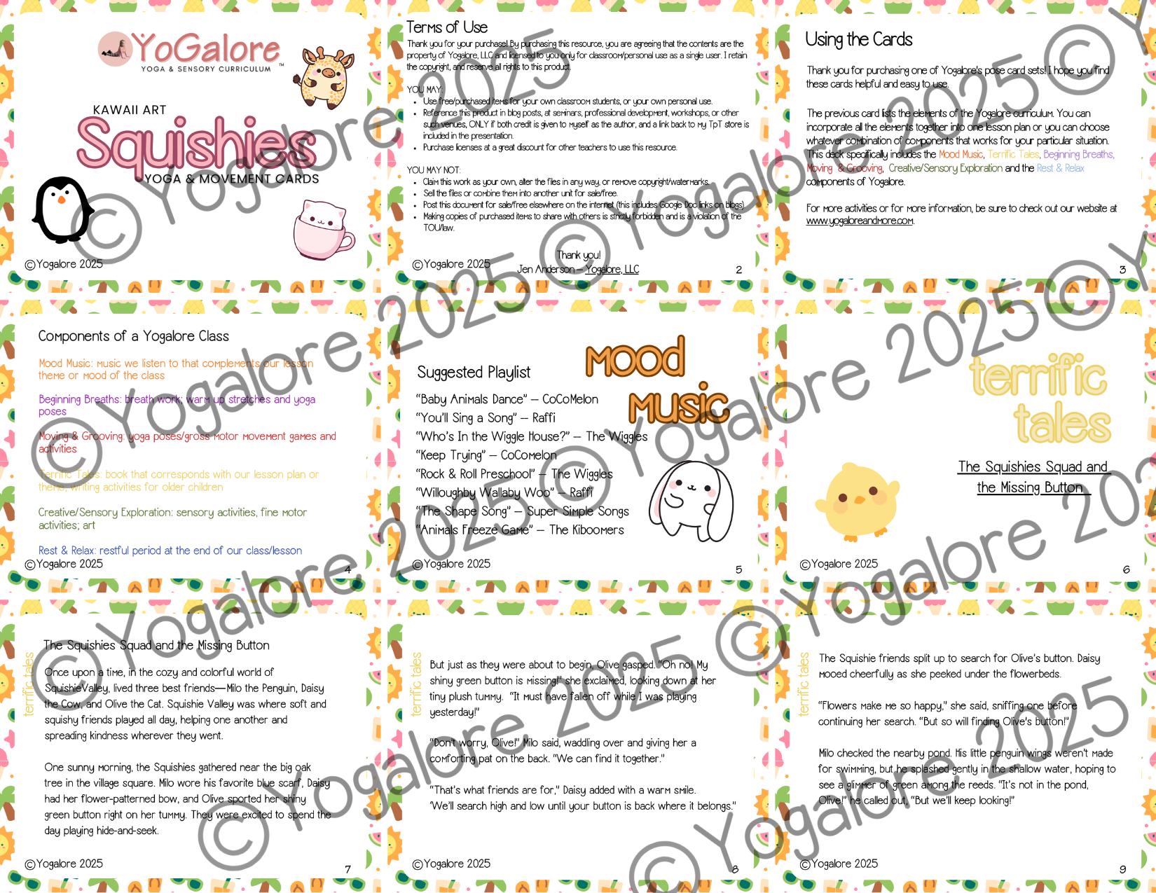 Squishies Yoga Pose Cards | Movement + Mindfulness for Preschool and ...