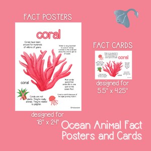 Ocean Animals: Yoga Pose Cards, Fact Posters and Cards for Preschool ...